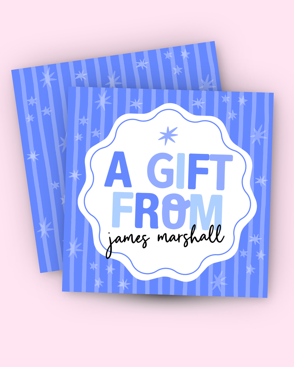 Cobalt Blue Starburst Gift Tag – Fort Worth Party Paper